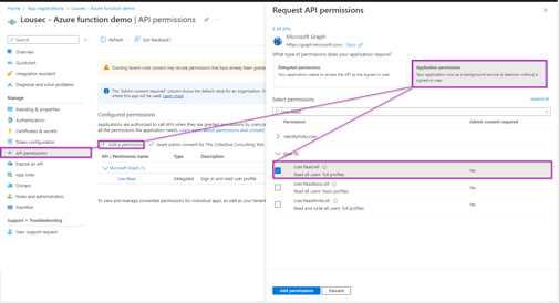 Connect to the Microsoft Graph API securely using a Function App and ...