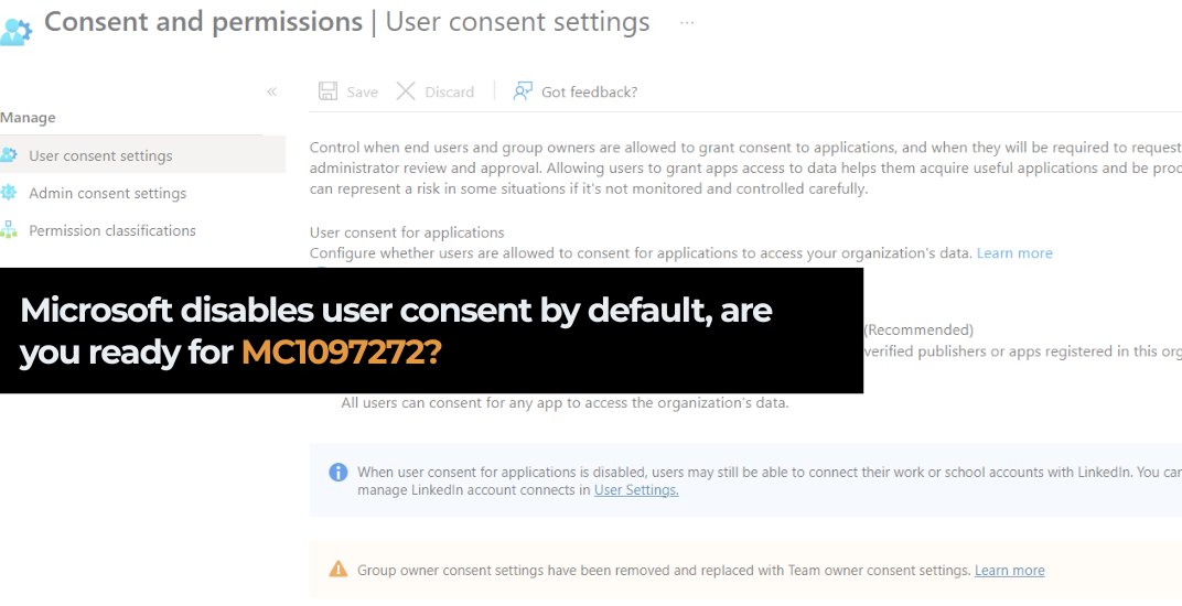 Microsoft Disables User Consent By Default, Are You Ready For MC1097272?